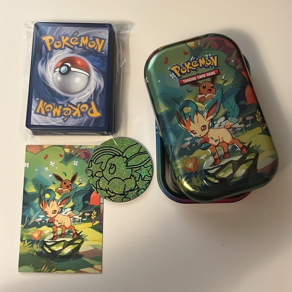 Pokemon | Toys | Pokemon Prismatic Evolution Tin Leafeon Design With 5 ...